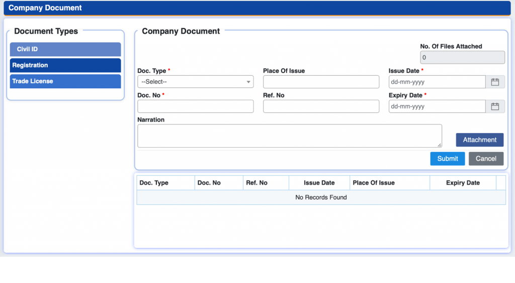 Documents Management - Envision System