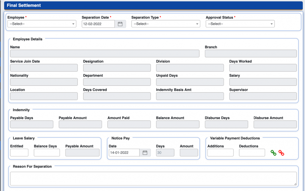 Exit Management - Envision System